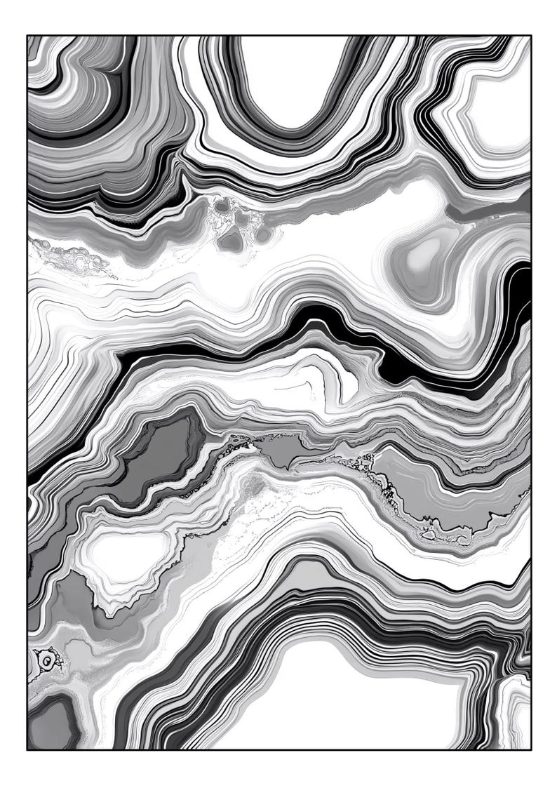 Mesmerizing Agate Coloring Pages – A Journey Through Nature’s Art. Set ...