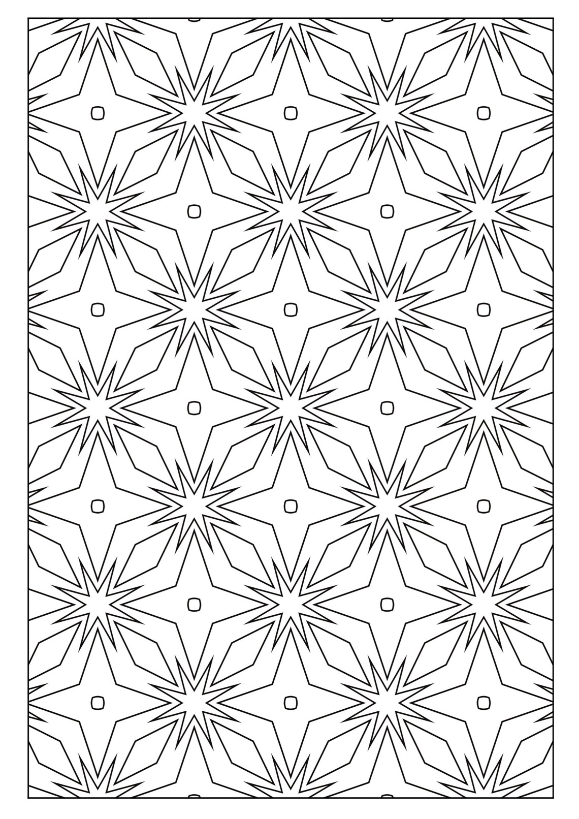 Set of 34 Printable Coloring Pages With Geometric Patterns, Kids and ...