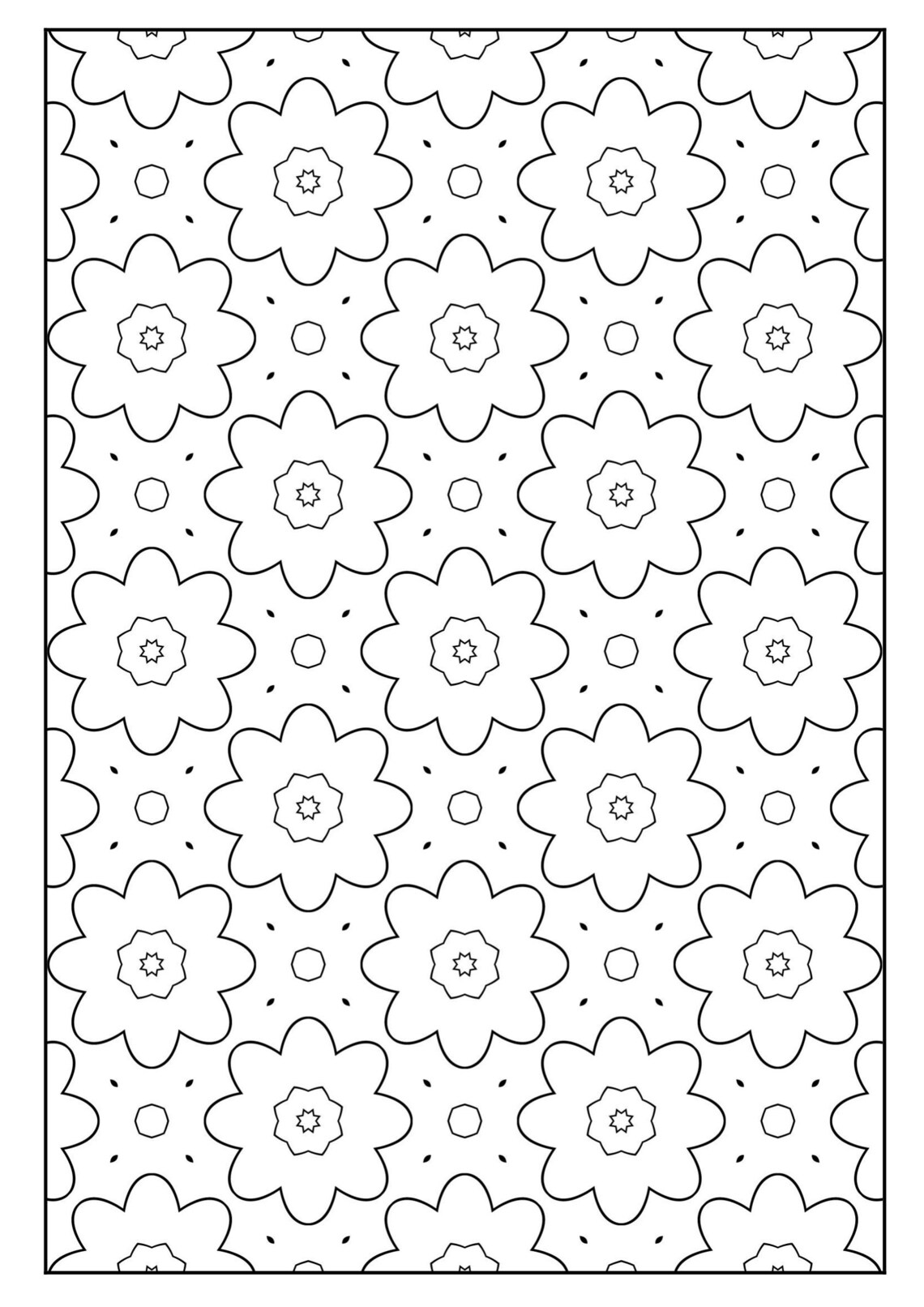 Set of 40 Printable Coloring Pages With Geometric Designs - Etsy