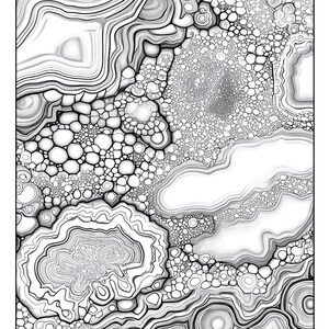Set of 32 Printable Coloring Pages With Small Agate Stones in Section ...