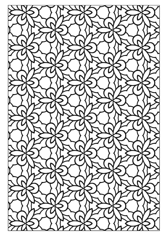 Set of 33 Printable Coloring Pages With Geometric Designs - Etsy