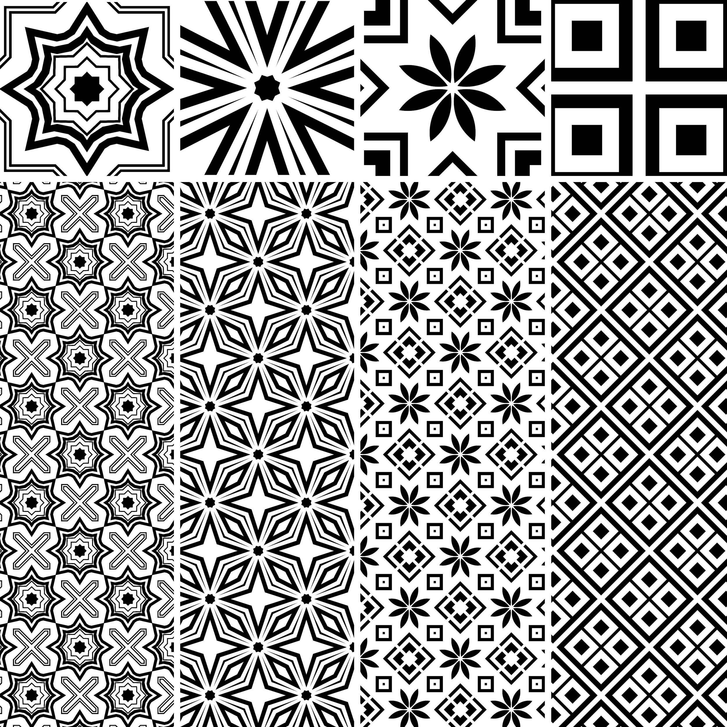 16 Digital Tiles and 16 Digital Papers With Geometric Pattern Design ...