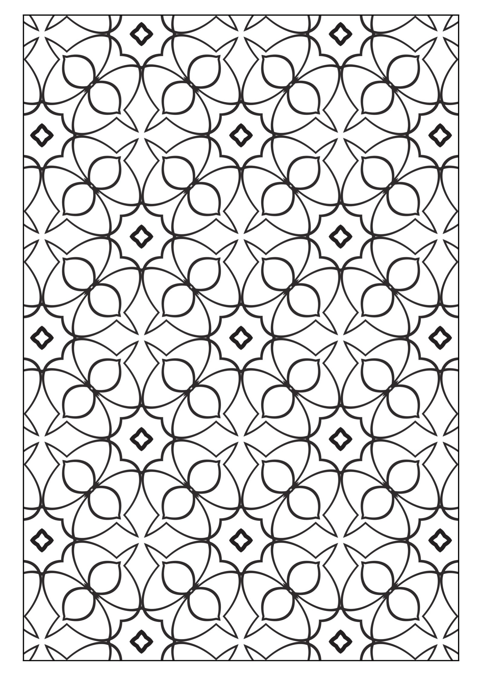 Set of 33 Printable Coloring Pages With Geometric Designs, Kids and ...