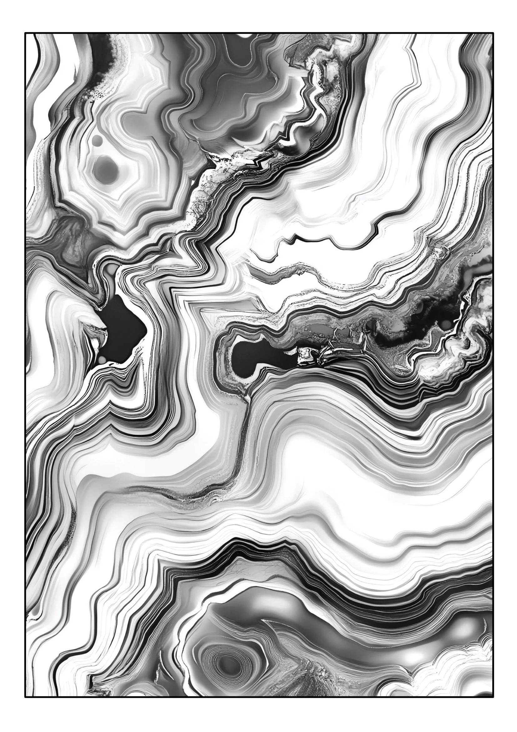 Mesmerizing Agate Coloring Pages – A Journey Through Nature’s Art. Set ...