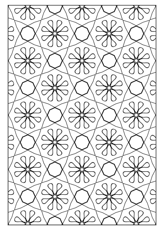Geometric Design Coloring Pages For Kids