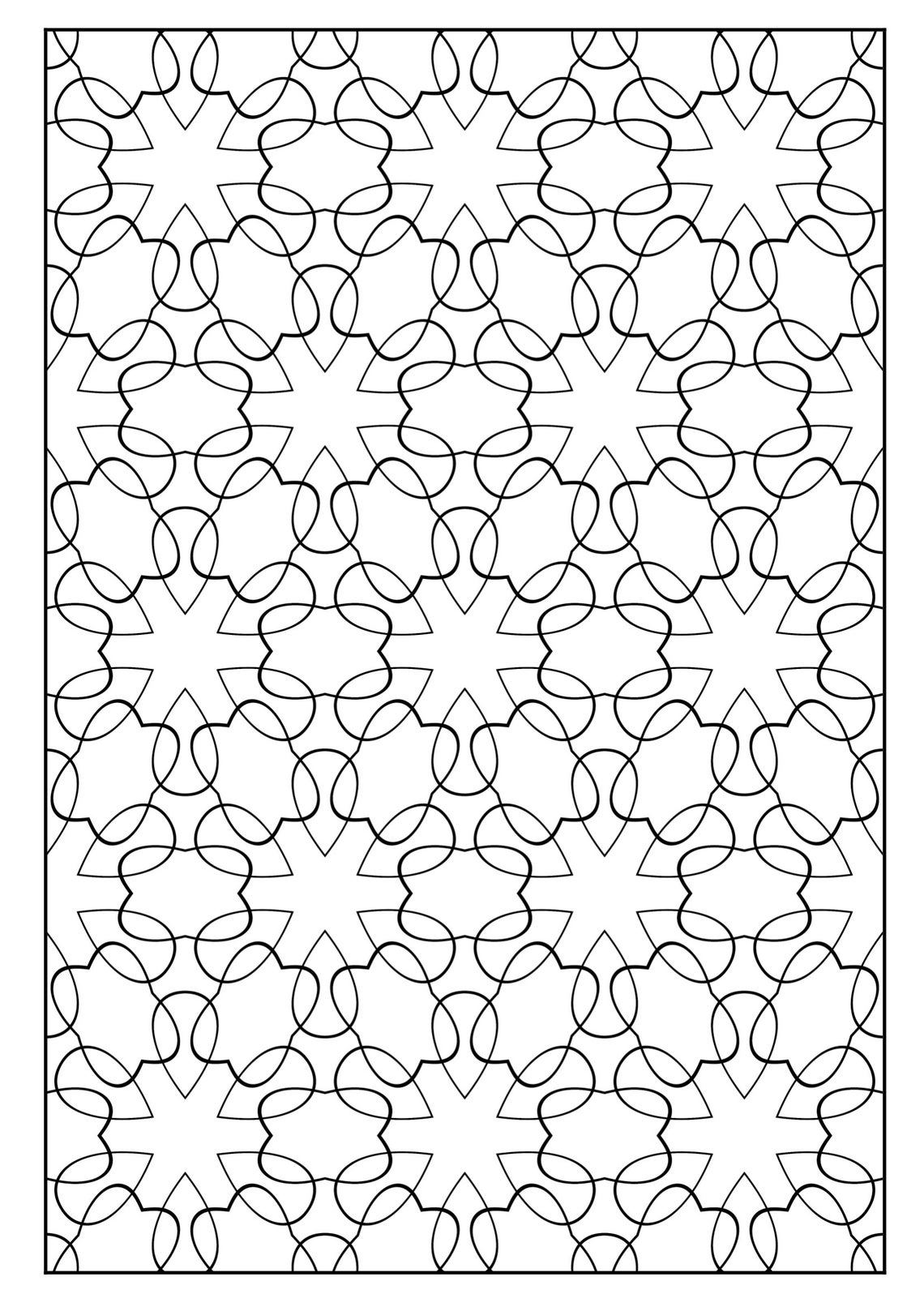 Set of 40 Printable Coloring Pages With Geometric Designs - Etsy