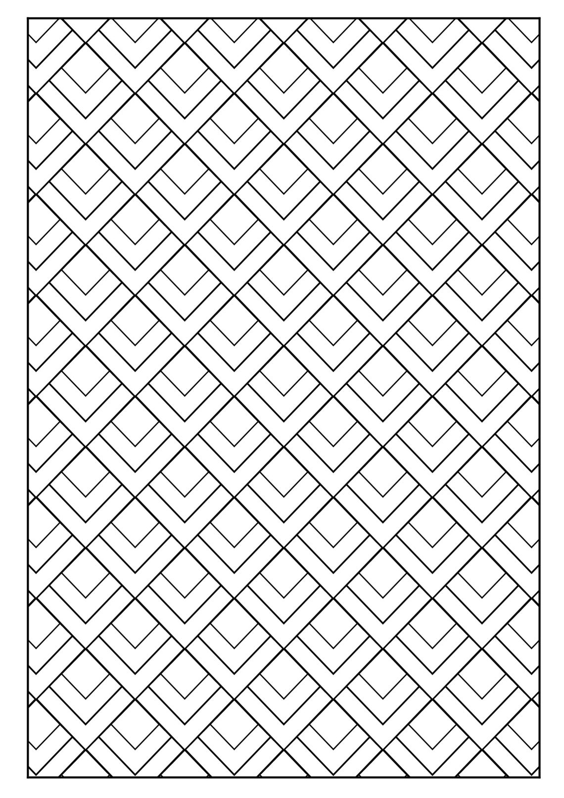 Set of 33 Printable Coloring Pages With Geometric Designs, Kids and ...