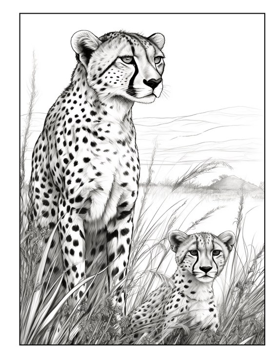 Dibujos Para Colorear De Animales De La Sabana-realistas E Imprimibles