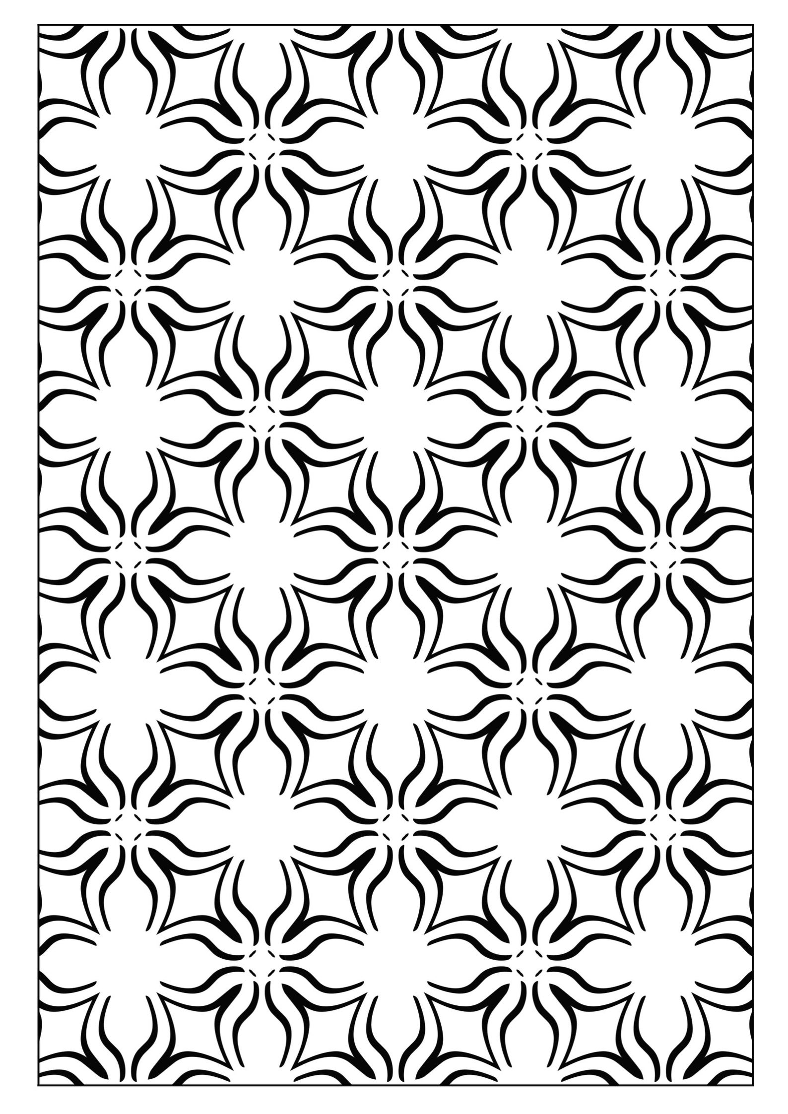 Set of 34 Printable Coloring Pages With Geometric Designs, Kids and ...