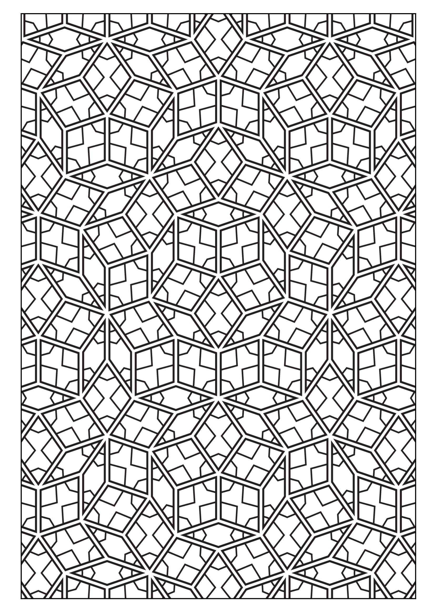 Set of 33 Printable Coloring Pages With Geometric Designs - Etsy