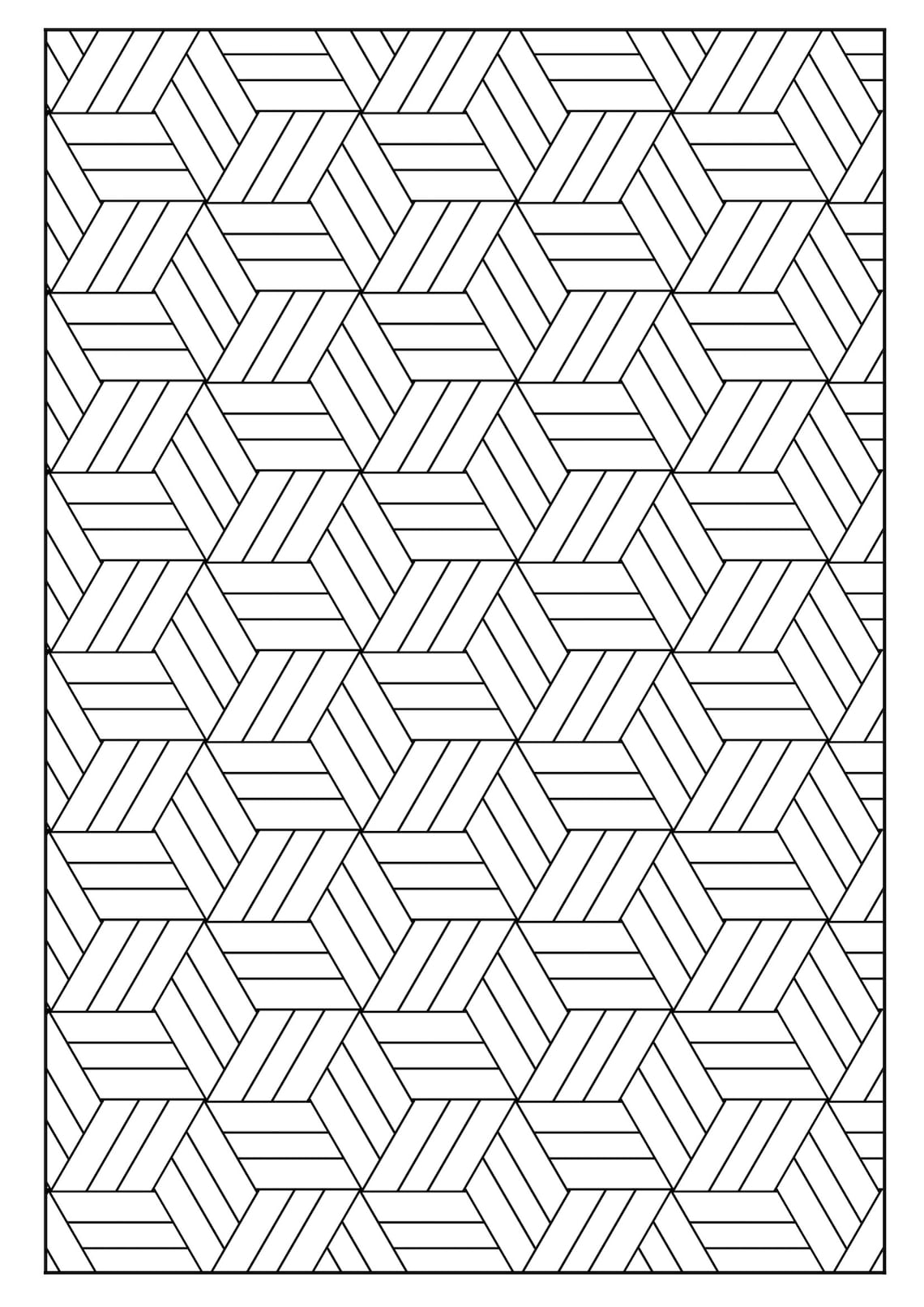 Set of 37 Printable Coloring Pages With Geometric Designs, Kids and ...
