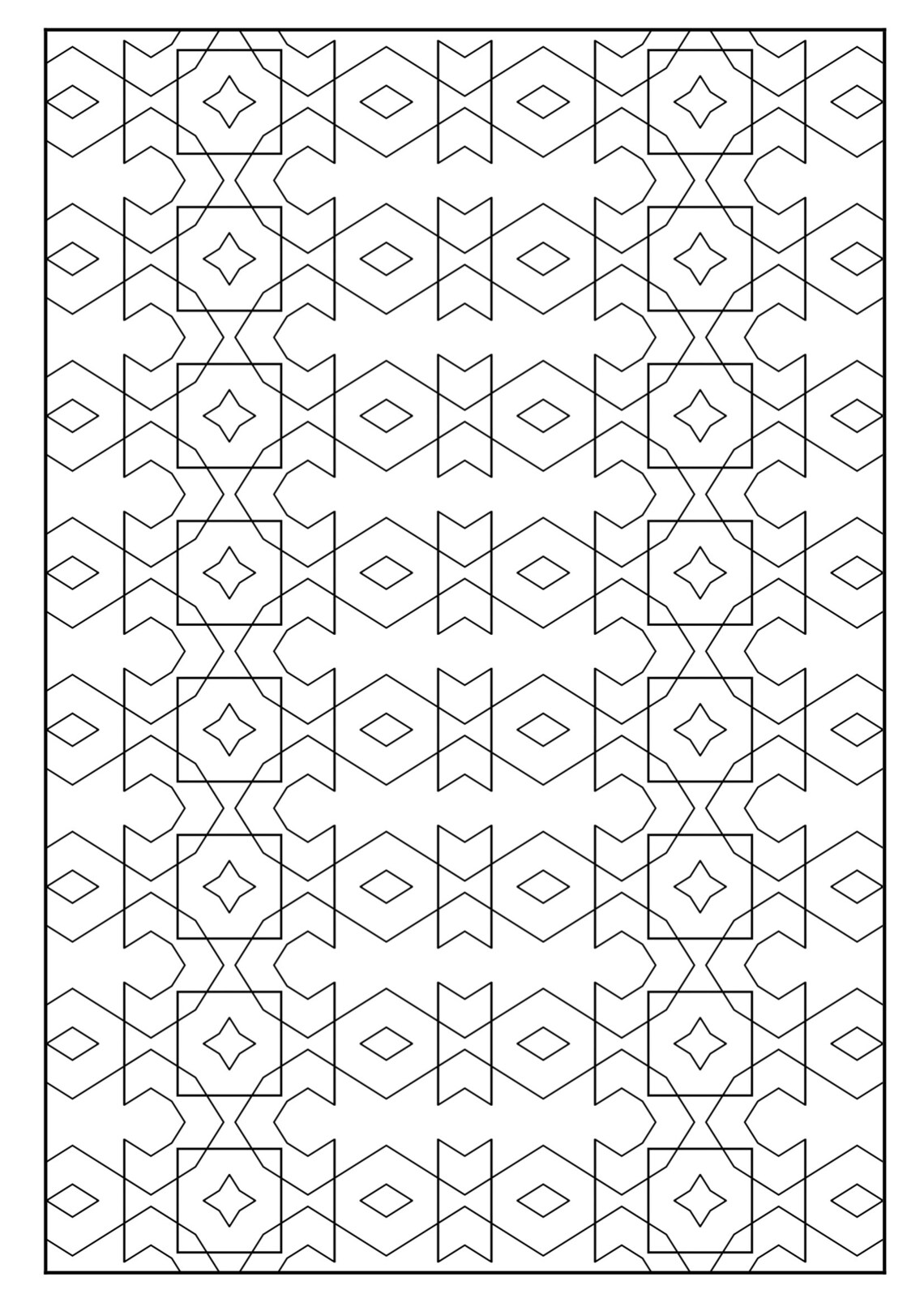 Set of 40 Printable Coloring Pages With Geometric Designs - Etsy