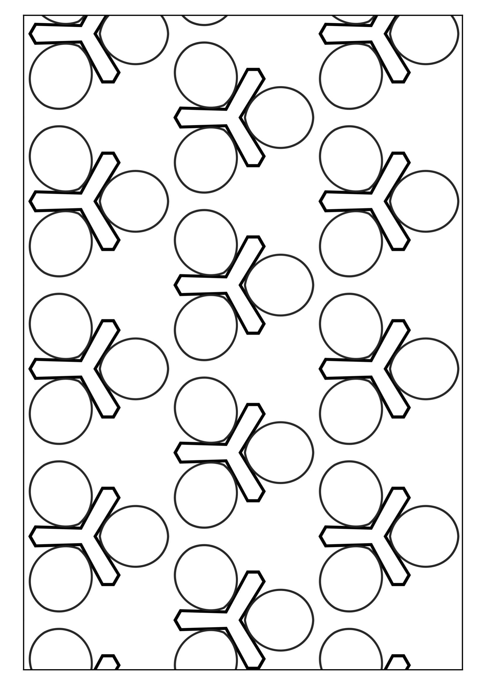 40 Printable Coloring Pages (20 Pairs) With Geometric Designs,kids and ...