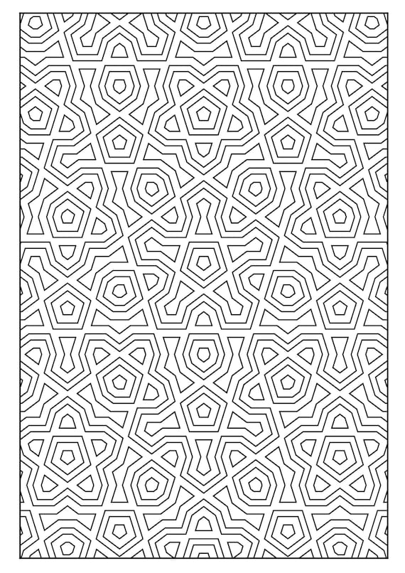 Simple Geometric Designs Coloring Pages 150 Intricate Geometric