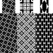 18 Digital Tiles and 18 Digital Papers With Geometric Patterns in Black ...