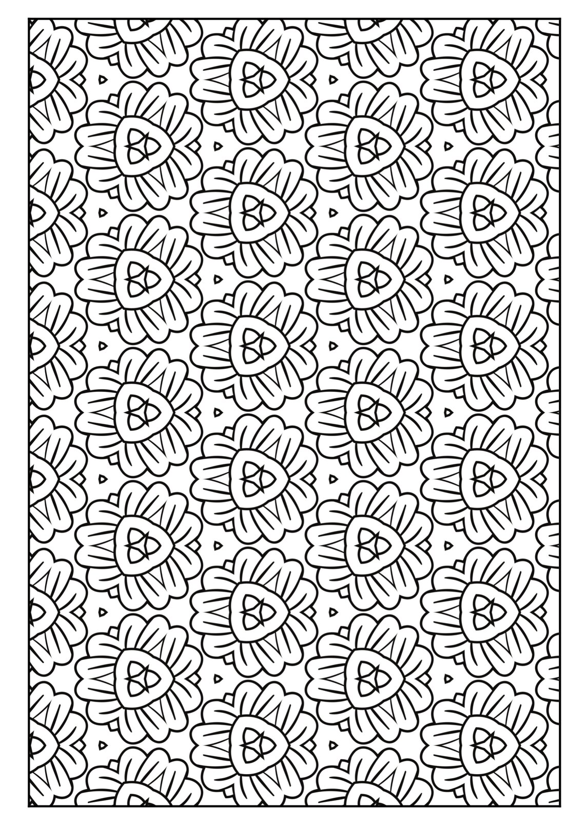Set of 33 Printable Coloring Pages With Geometric Designs, Kids and ...