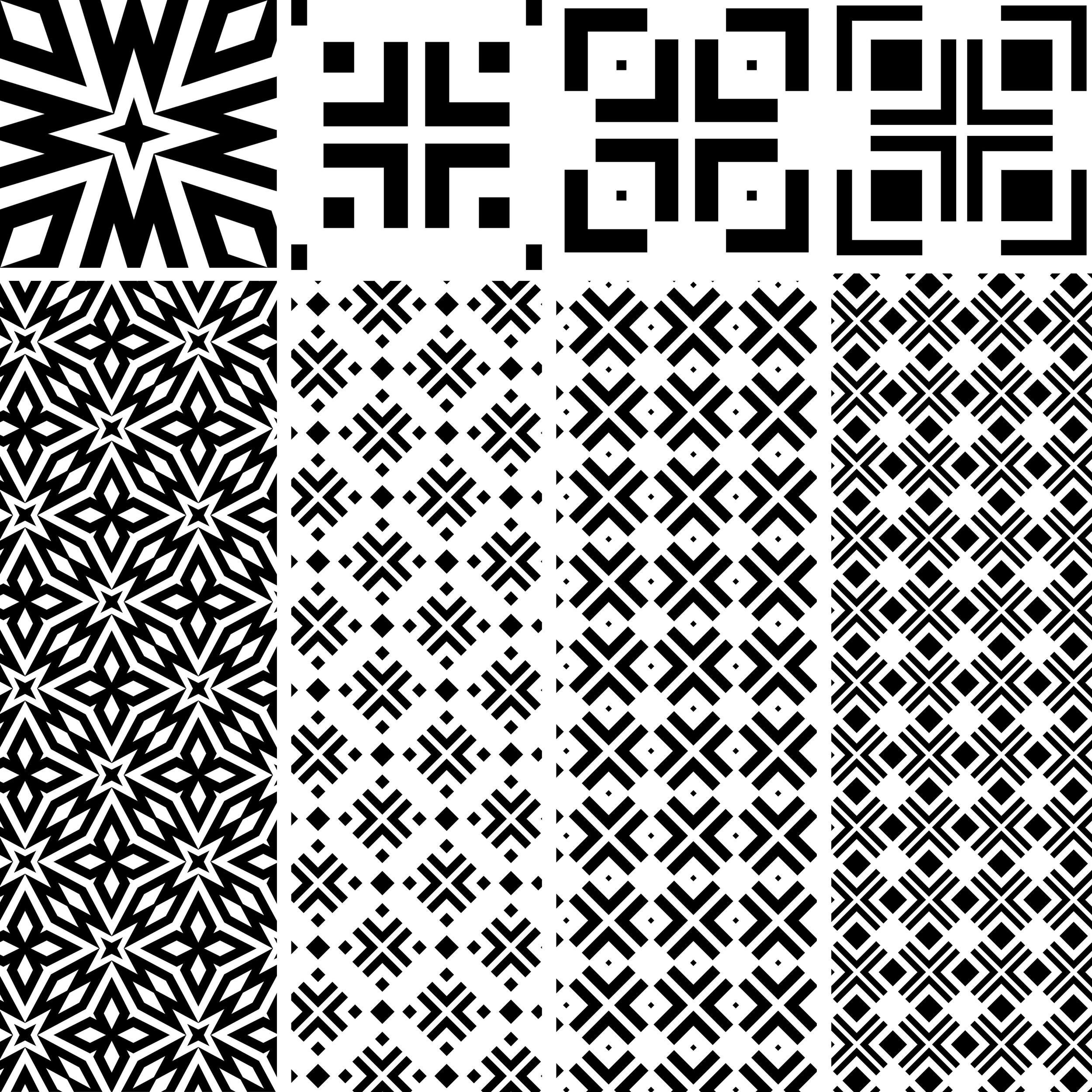 16 Digital Tiles and 16 Digital Papers With Geometric Pattern Design ...