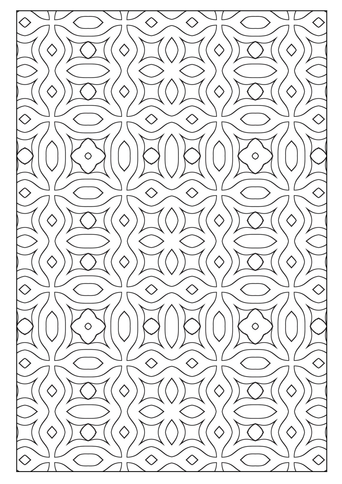 Set of 33 Printable Coloring Pages With Geometric Designs, Kids and ...