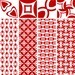 16 Digital Tiles and 16 Digital Papers With Geometric Patterns in Red ...