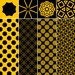 16 Digital Tiles and 16 Digital Papers With Geometric Patterns in Black ...