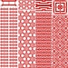 16 Digital Tiles and 16 Digital Papers With Geometric Patterns in Red ...