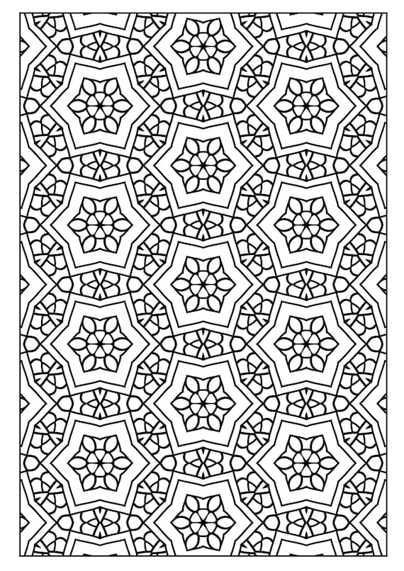 Free Geometric Pattern Coloring Pages