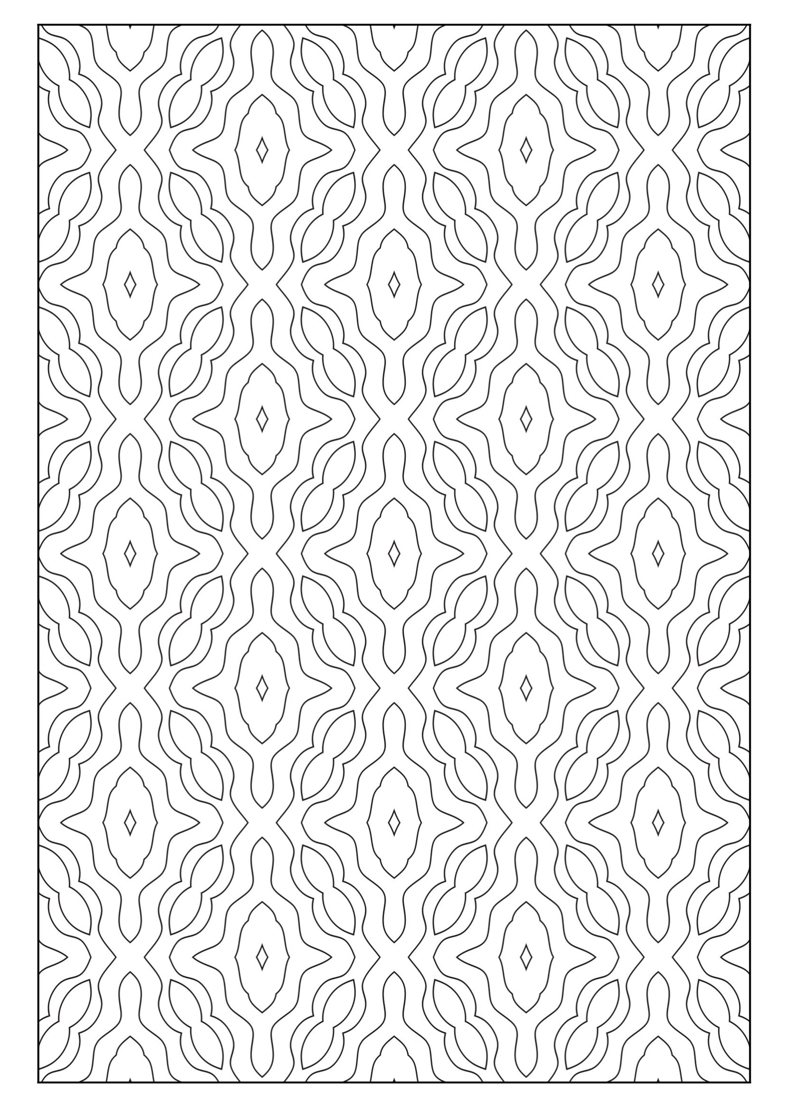 Set of 33 Printable Coloring Pages With Geometric Designs, Kids and ...