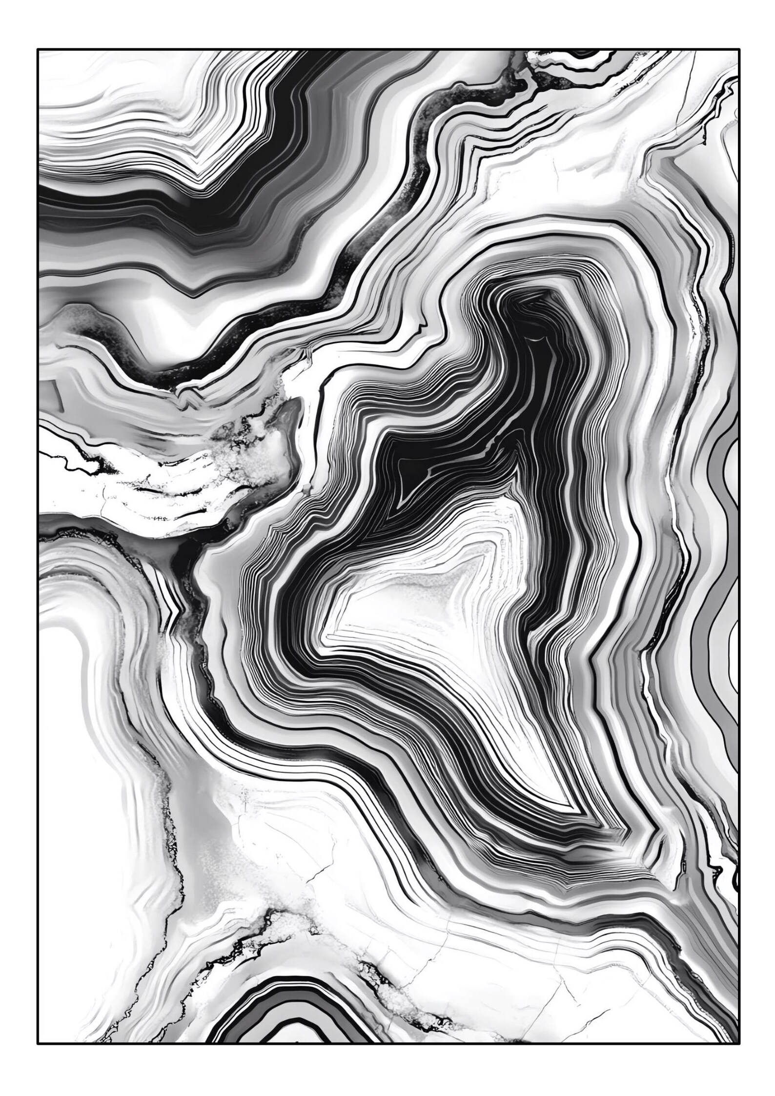 Mesmerizing Agate Coloring Pages – A Journey Through Nature’s Art. Set ...