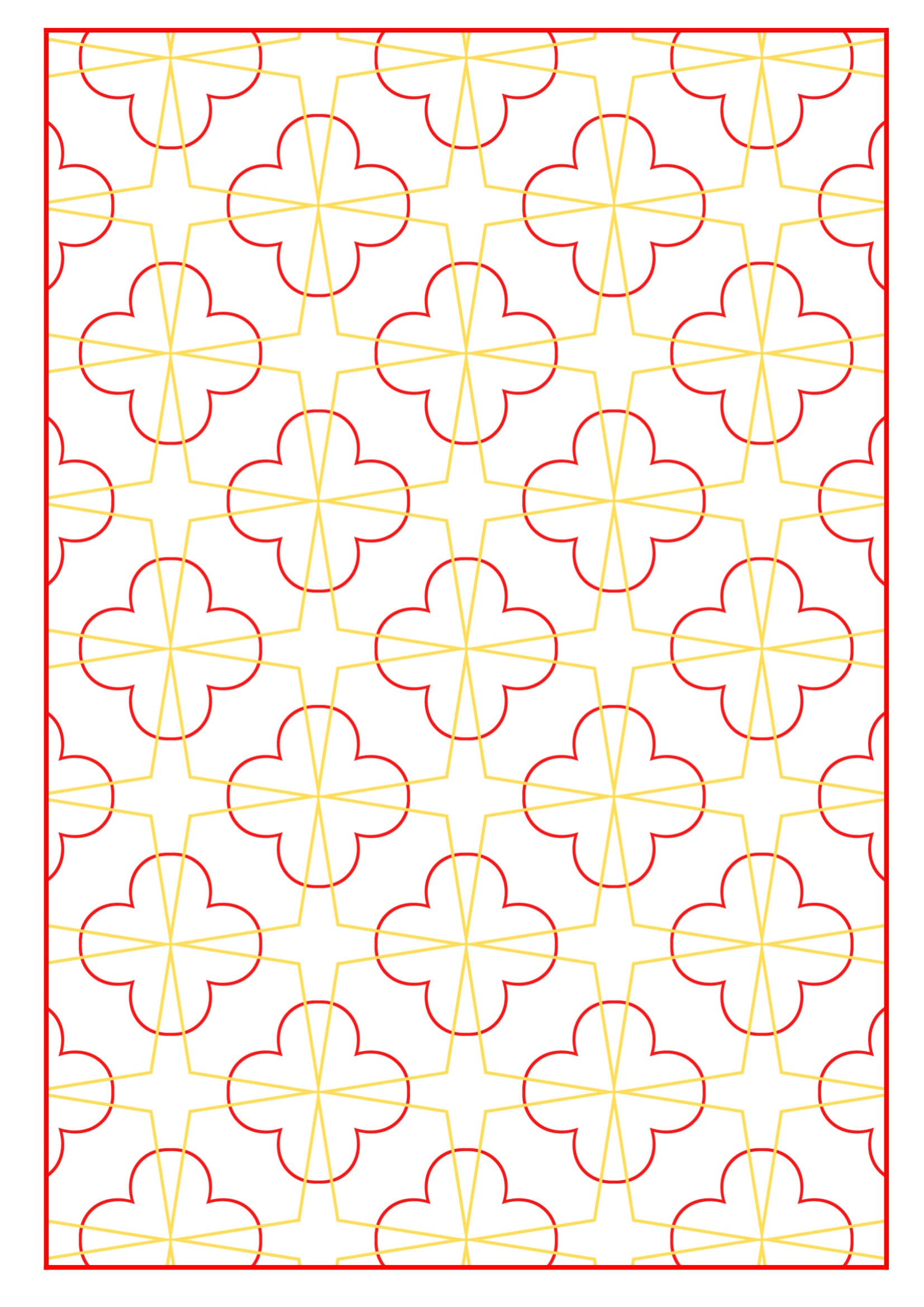 40 Printable Coloring Pages colored Outline With Geometric Designs ...