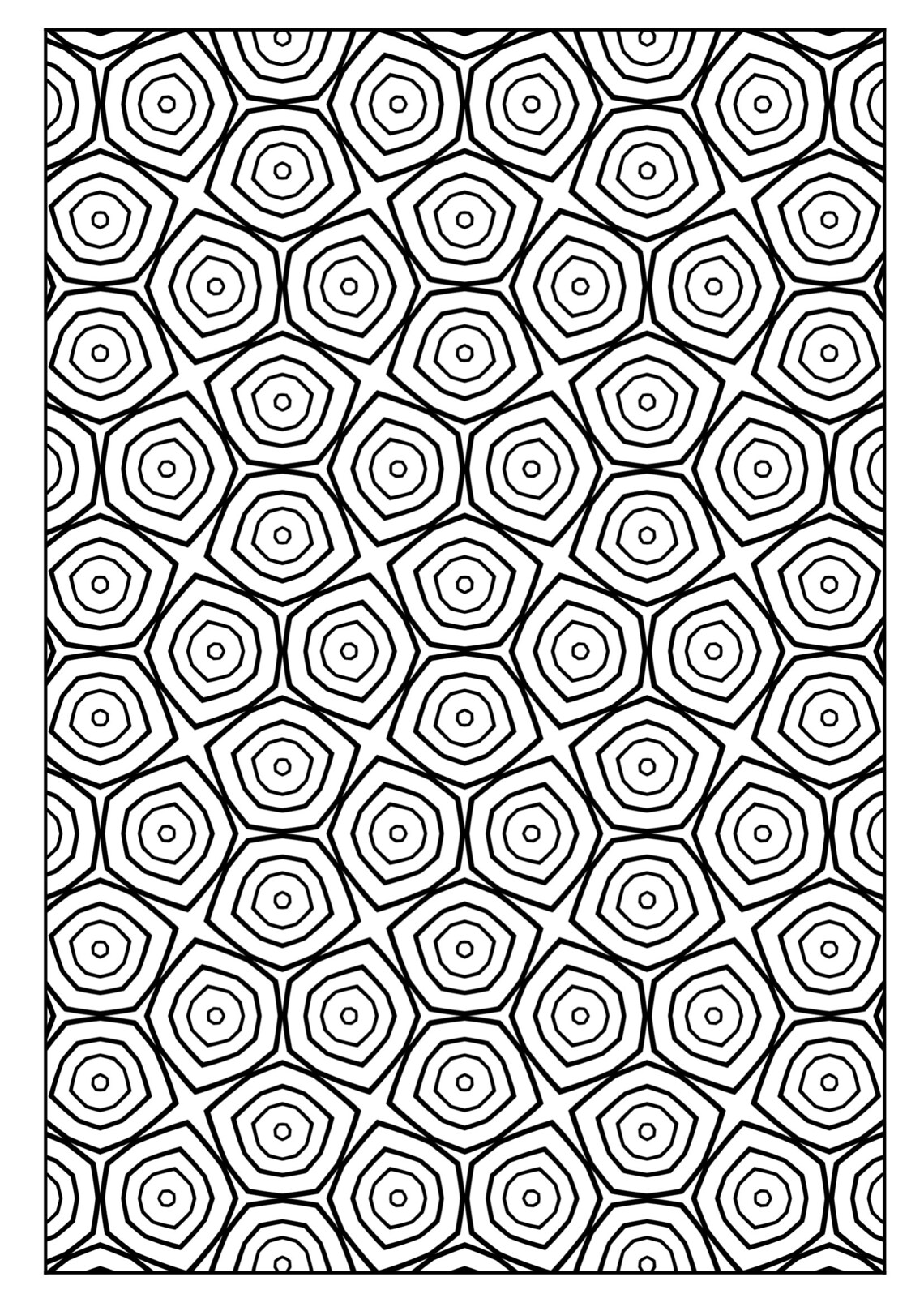 Set of 33 Printable Coloring Pages With Geometric Designs, Kids and ...