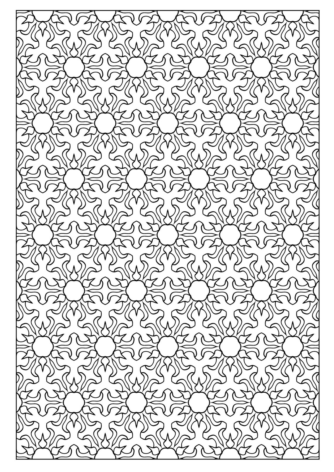 Set of 33 Printable Coloring Pages With Geometric Designs, Kids and ...