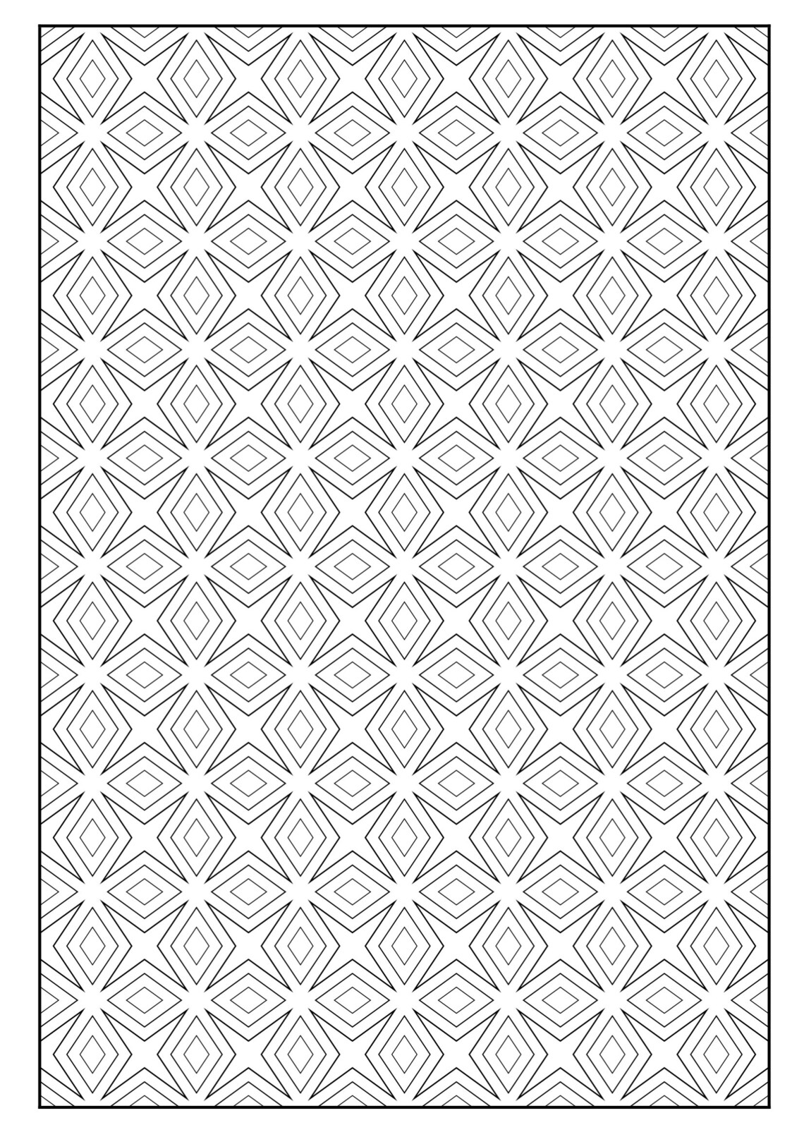 Set of 33 Printable Coloring Pages With Geometric Designs, Kids and ...