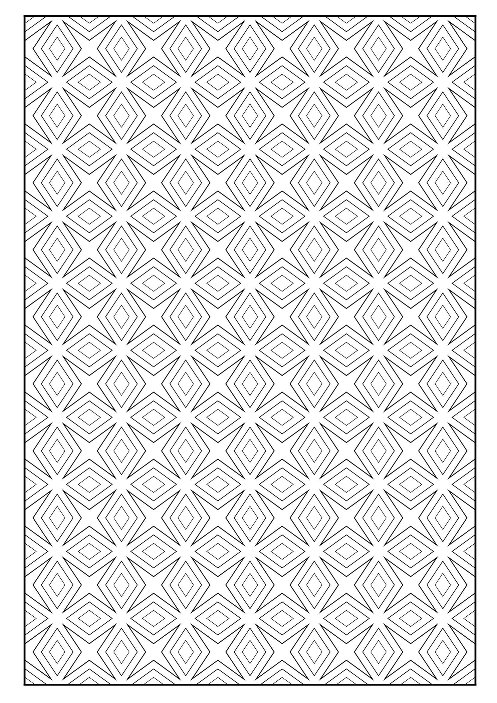 Set of 33 Printable Coloring Pages With Geometric Designs, Kids and ...