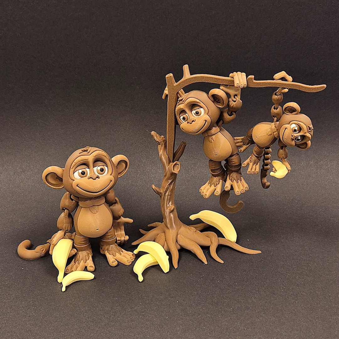 Flexi Factory Monkey Articulated Fidget Toy - Etsy