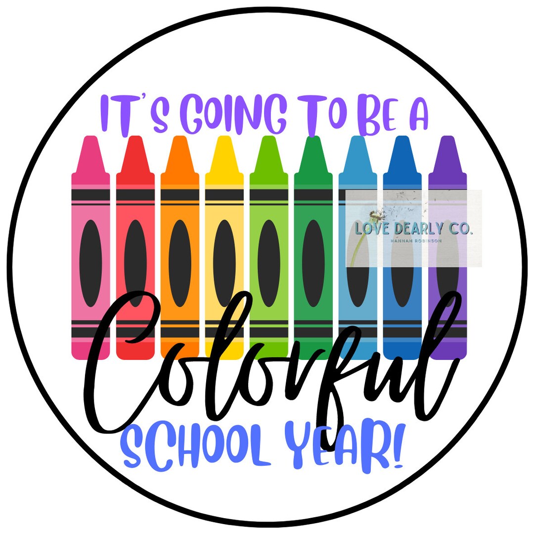 Teacher Crayon Gift Tag PNG - Etsy