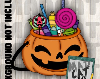 Halloween Candy Bucket, Pumpkin Candy Bucket SVG, Trick or Treat ...