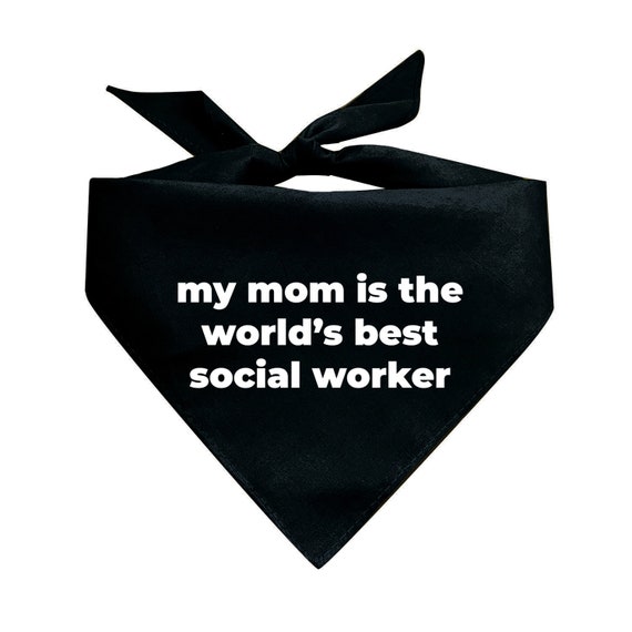My Mom is the World's Best Social Worker Triangle Dog - Etsy