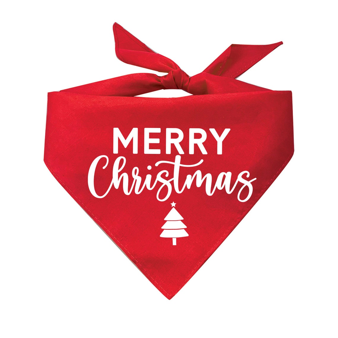 Merry Christmas 2 Triangle Dog Bandana - Etsy