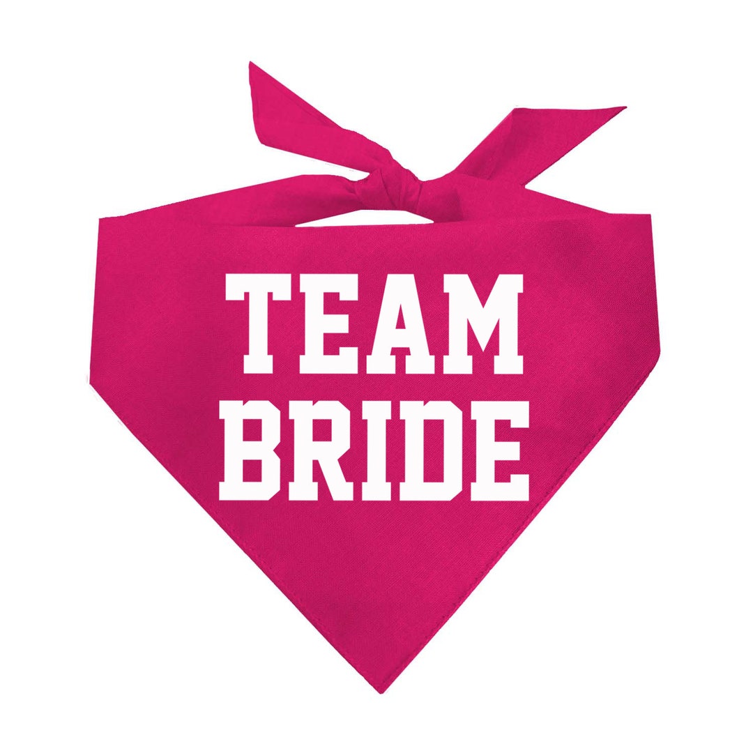 Team Bride Triangle Dog Bandana - Etsy