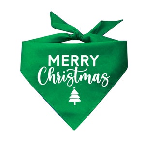 Merry Christmas 2 Triangle Dog Bandana - Etsy