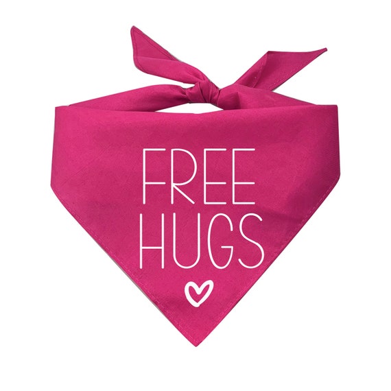 Free Hugs Triangle Dog Bandana - Etsy