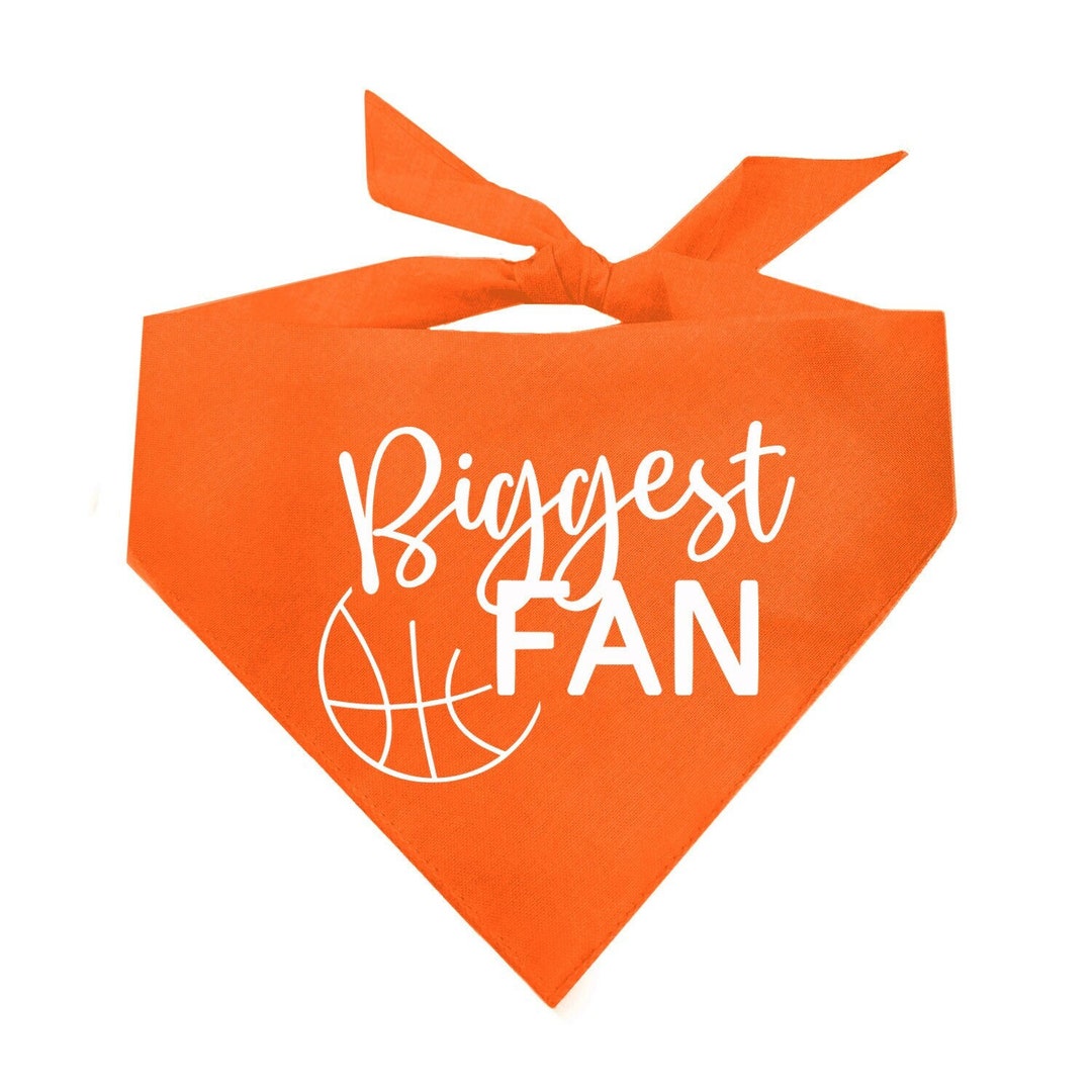 Biggest Fan Basketball Triangle Dog Bandana (assorted Colors Available ...