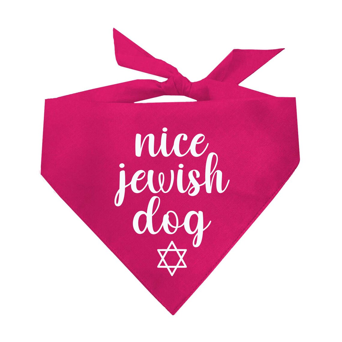 Nice Jewish Dog With Jewish Star Triangle Dog Bandana (assorted Colors ...