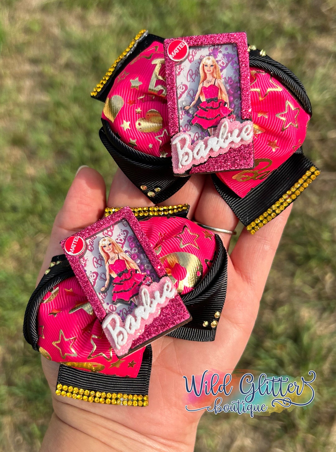 Fashion Hair Bows, Blonde Malibu Pigtail, Doll Inspired Piggies, Bows ...