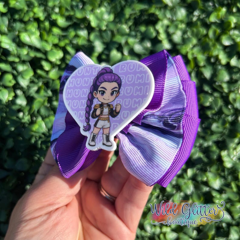 Kpop Hair Bows: Huntr-x Inspired Bow Set, Kids Character Hair ...