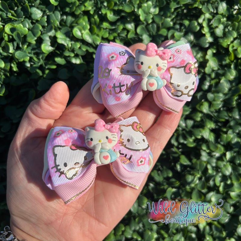 Hello Kittys Hair Bow - Etsy