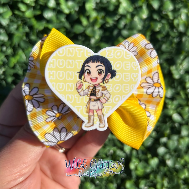 Kpop Hair Bows: Huntr-x Inspired Bow Set, Kids Character Hair ...