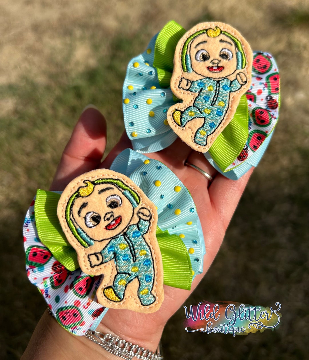 Jake Hairbows, Melon Piggies, Coco Pigtails, Watermelon Bows for Girls ...