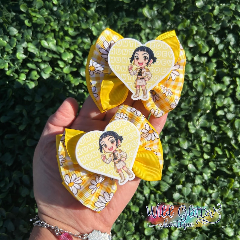 Kpop Hair Bows: Huntr-x Inspired Bow Set, Kids Character Hair ...