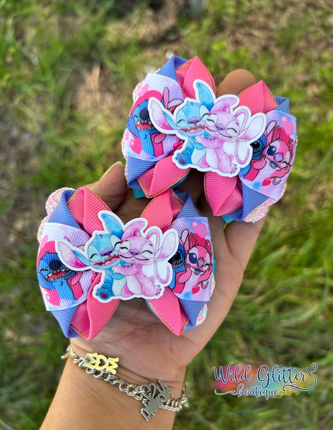 Angel Hairbow, Stitch Hair Bows, Pink Piggies, Love Pigtail Bow ...